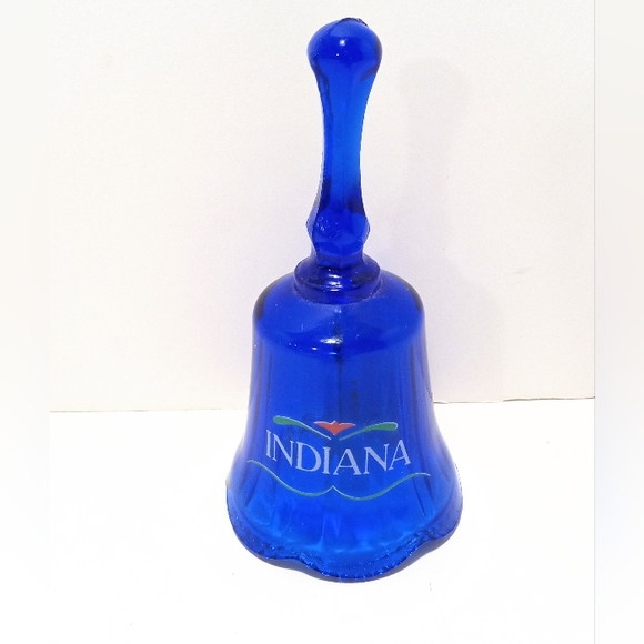 Unknown | Art | Vintage Cobalt Blue Indiana State Bell Souvenir ...